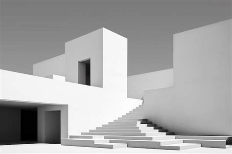 Premium Ai Image Minimalist Geometries Classical Architecture And Modern Mismatch Complex Shapes