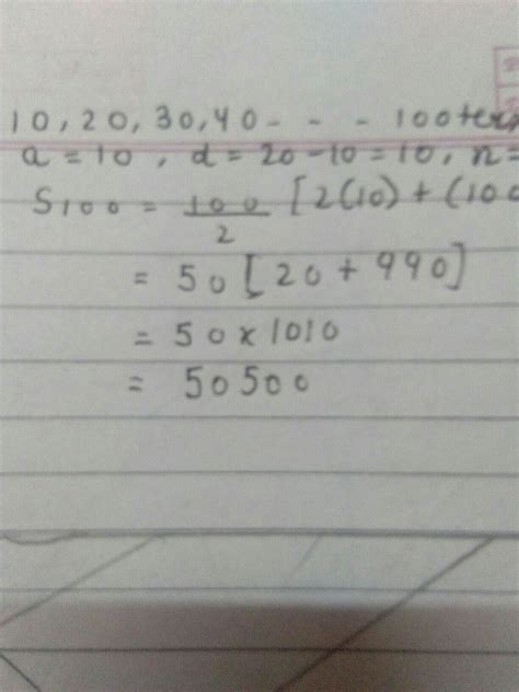 Find The Sum Of First 100 Even Natural Number Which Are Divisible By 5