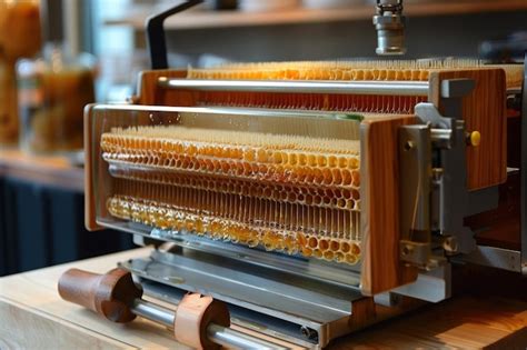 honey extractor machine in a honey factory premium ai generated image