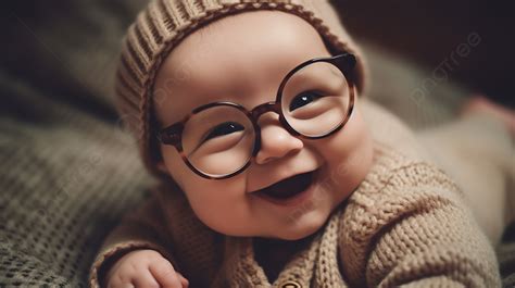 안경과 모자를 쓰고 웃는 아기 재미있는 아기 사진 배경 일러스트 및 사진 무료 다운로드 Pngtree