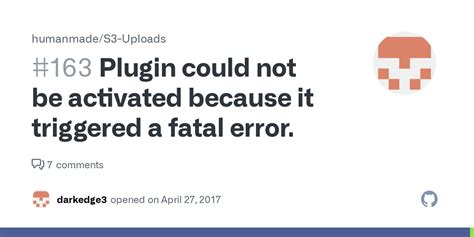 Plugin Could Not Be Activated Because It Triggered A Fatal Error