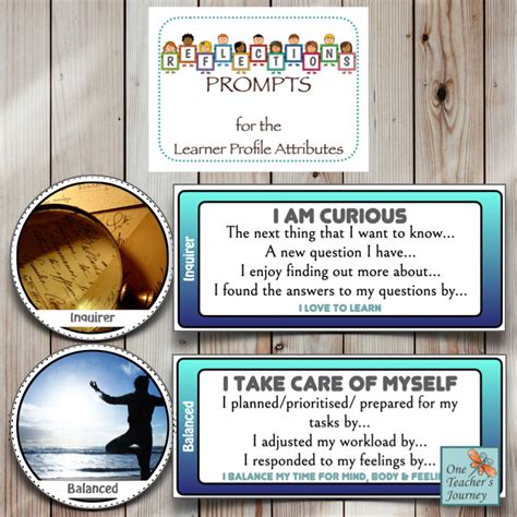 IB PYP Reflection Prompts For Learner Profile Attributes
