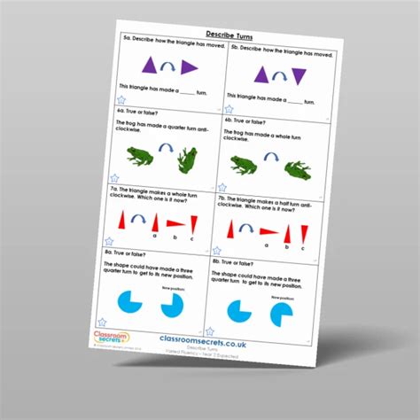 Year 2 Describe Turns Varied Fluency Resource Classroom Secrets