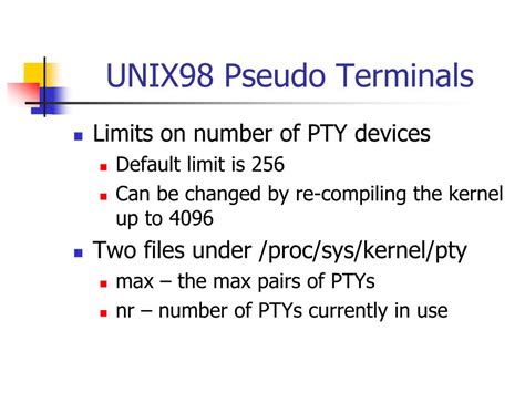 Ppt Pseudo Terminals Powerpoint Presentation Free Download Id1805017