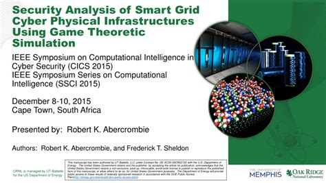 Pdf Security Analysis Of Smart Grid Cyber Physical Infrastructures