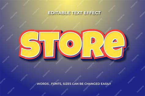 Premium Vector Store Editable Text Effect