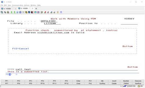 Example Rpg Email Validation Program Sqlrpgle Ile Nick Litten Ibm