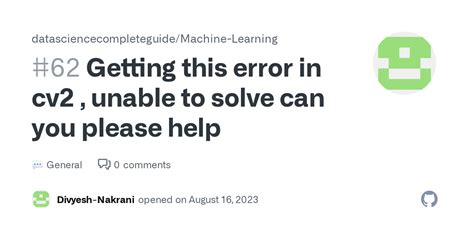 Getting This Error In Cv2 Unable To Solve Can You Please Help · Datasciencecompleteguide