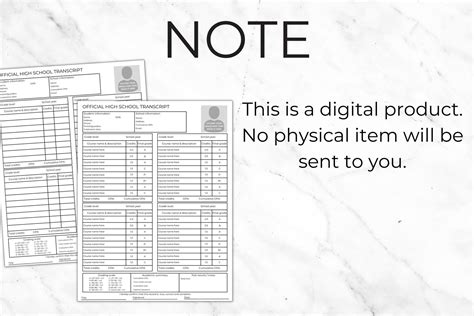 High School Transcript Report Card Template Editable Homeschool Transcript Template Diploma