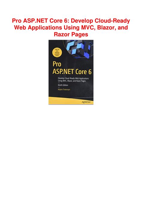 Ppt Pdf ️download⚡️ Pro Aspnet Core 6 Develop Cloud Ready Web