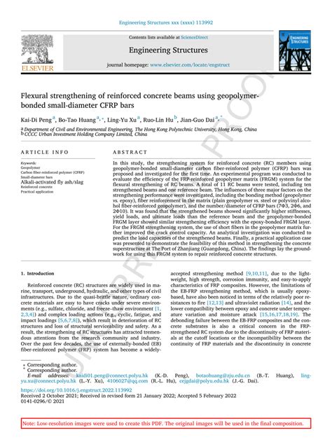 Pdf Flexural Strengthening Of Reinforced Concrete Beams Using