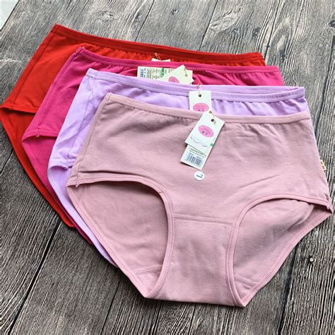 盼宝内裤纯棉女士内裤中腰无痕抑菌抗菌大码三角裤夏季薄款高透气 虎窝淘