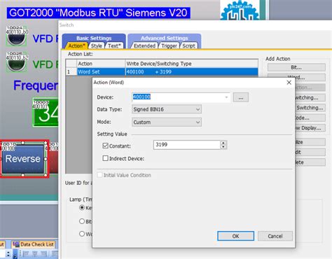 Mitsubishi Hmi Modbus Rtu Siemens V20 Tutorial