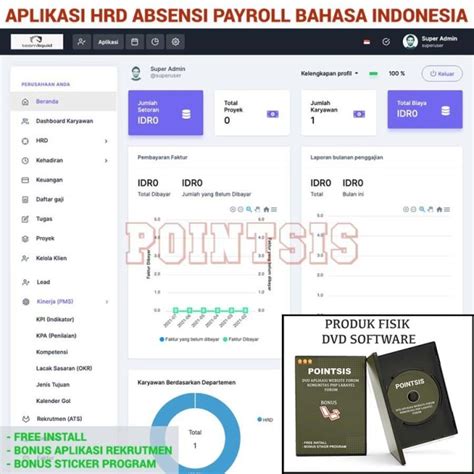 Source Code Aplikasi HRD HRIS Payroll Dan Penggajian Absensi Cuti PHP DVD Lazada Indonesia