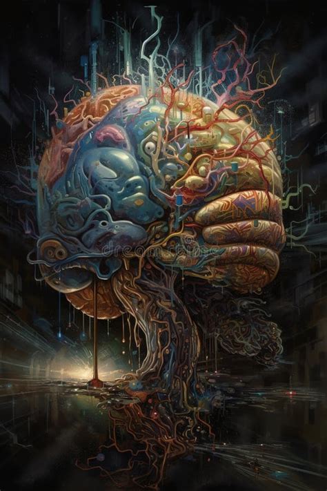 The Prefrontal Cortex Of The Brain S Executive Center Generative Ai Stock Illustration