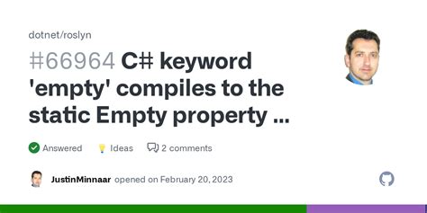 C Keyword Empty Compiles To The Static Empty Property Of List