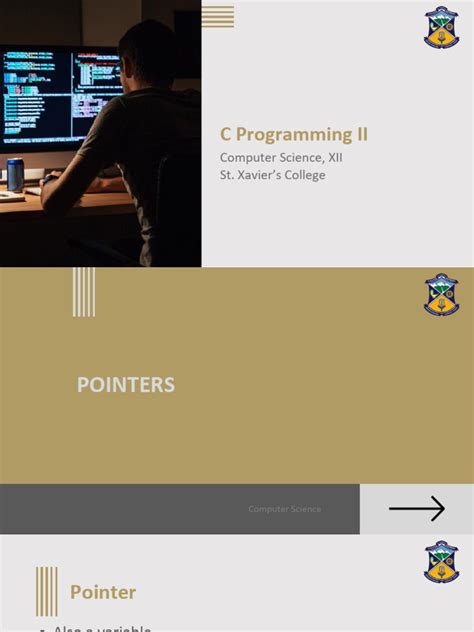 C Programming Ii Pointer Pdf Pointer Computer Programming