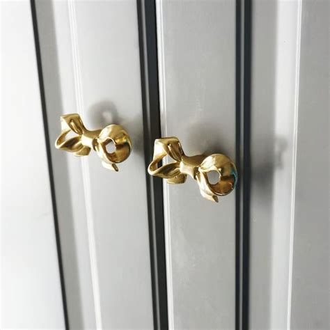 Bow Knob Solid Brass Knob Cabinet Pulls Drawer Knob Dresser Pull Knobs Handles Kitchen Knobs