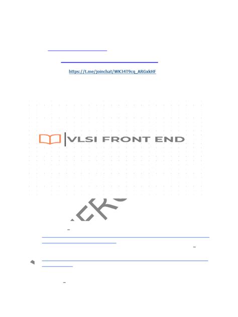 Vlsilinksvlsifrontend Pdf Field Programmable Gate Array