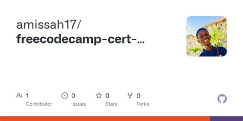 GitHub Amissah Freecodecamp Cert Projects