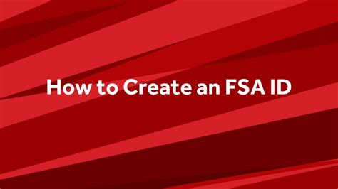 How To Create An Fsa Id Youtube