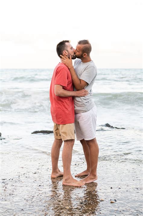 Men Loving Men On Beach