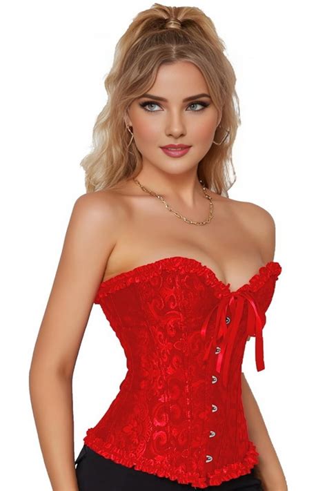 Plus Size Red Be Mine Corset Set Spicy Lingerie