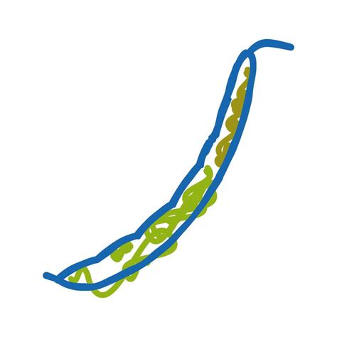 Green Bean Pod Icon Doodle Illustration 62466848 Vector Art At Vecteezy
