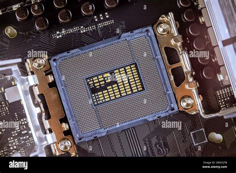 Repairs To Pc At Cpu Mounting Motherboard Including Connector Socket For Processor Computer Chip