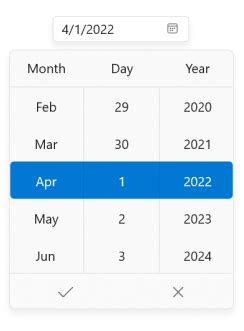 Dropdown Customization In Winui Date Picker Control Syncfusion