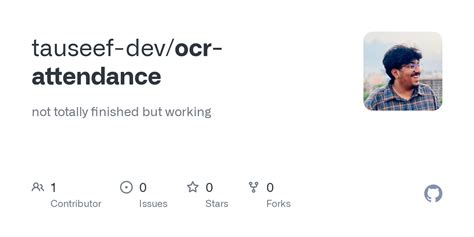 Github Tauseef Dev Ocr Attendance Not Totally Finished But Working
