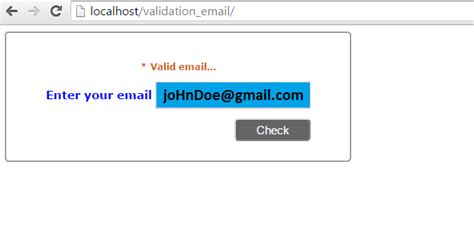 Email Validation Using Php Sourcecodester