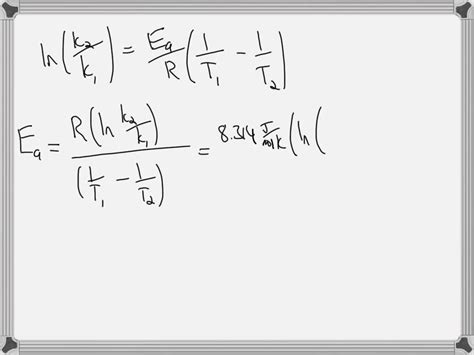 Solved The Rate Constant At Two Temperatures Is Given Below What Is