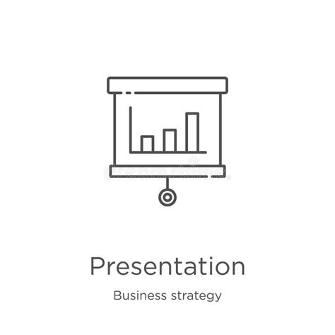Presentation Icon Vector From Business Strategy Collection Thin Line Presentation Outline Icon