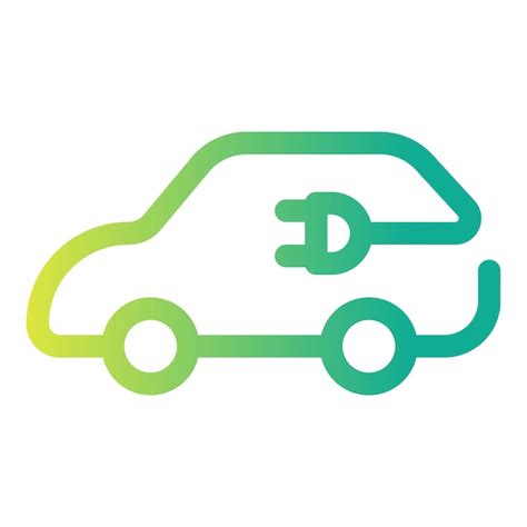 색 배경에 고립 된 플러그 아이콘과 함께 전기 자동차 Ev 자동차 친환경 차량 개념 프리미엄 벡터