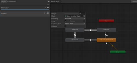 my main layer s weight slider is grayed out the secondary s is set to