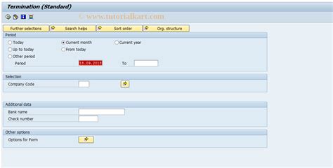 PC M RECT SAP Tcode Termination