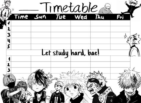 Premium Vector Timetable Black And White Artofit