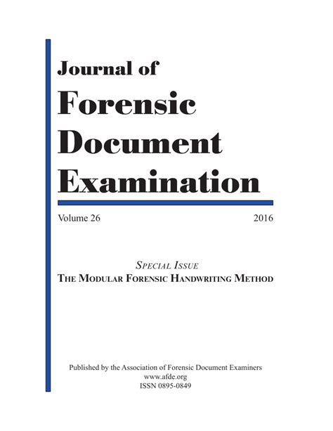 Forensic Handwriting Analysis Worksheet