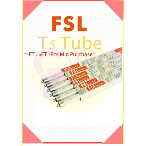 Fsl T5 1ft 2ft 3ft 4ft Tube Fluorescent Tube Daylight Warm White Shopee Malaysia