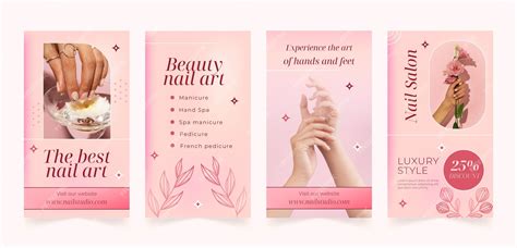 네일 살롱 템플릿 디자인 무료 벡터