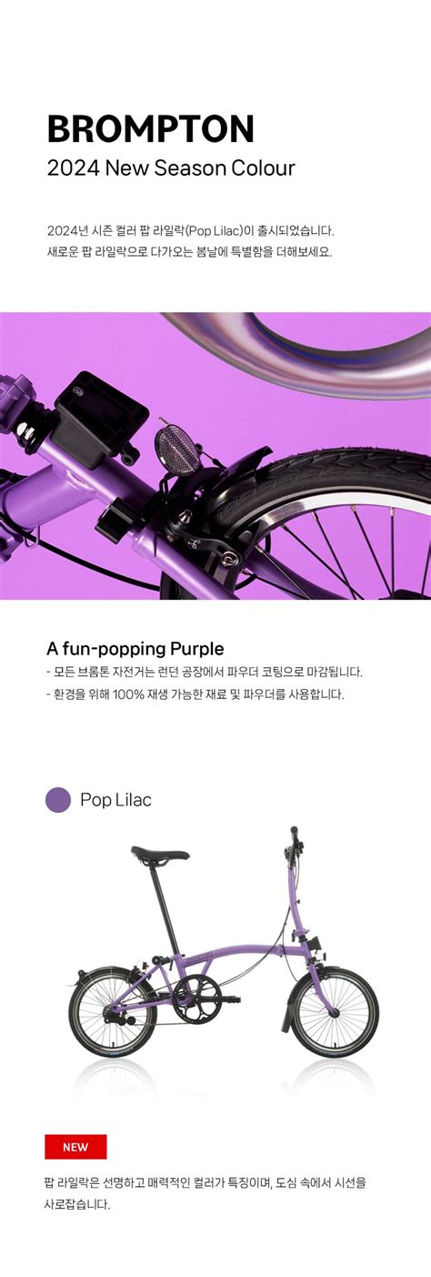 24 브롬톤 C라인 익스플로어 With 랙 미드 팝라일락 가격 최저가 비교 라이클