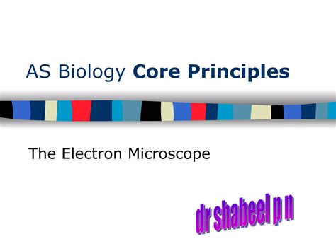 Electron Microscope Ppt
