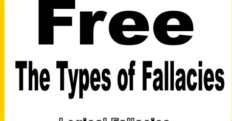 Literacy And Math Ideas Freebie The Types Of Fallacies In Argument And
