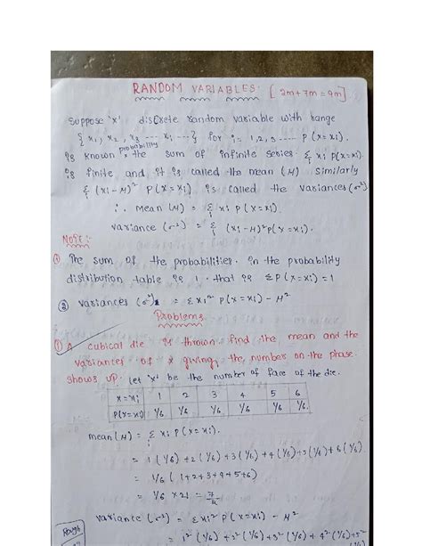 SOLUTION Random Variables Studypool