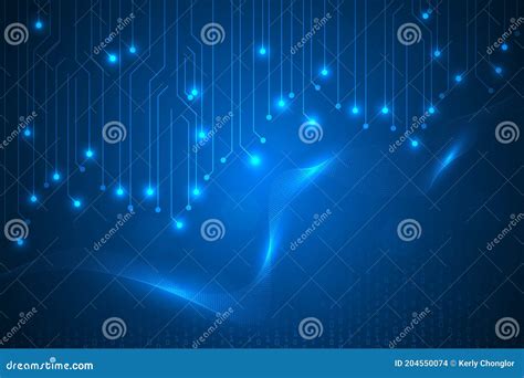 Big Data Visualization With Light Binary Code Background Stock Vector