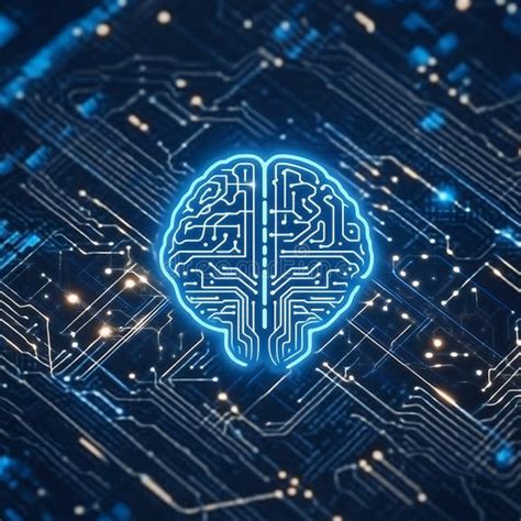 Digital Brain Circuitry Artificial Intelligence Technology Concept Stock Illustration