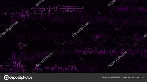 Mathematics Background Formulas Seamless Illustration Abstract Pattern Colorful Symbols Stock