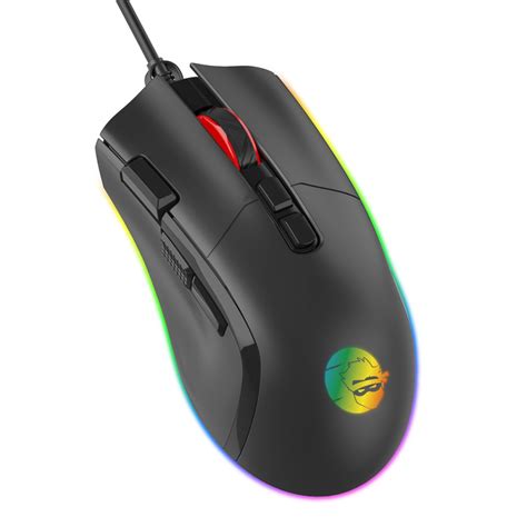 Mouse Gamer Ninja Darui Rgb 12000 Dpi 8 Botões Programáveis Black