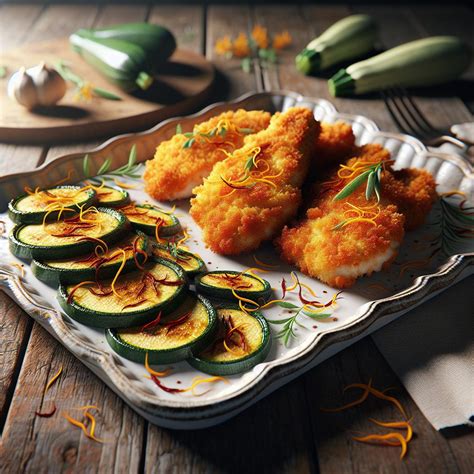 Chicken Cutlets With Saffron Zucchini Home